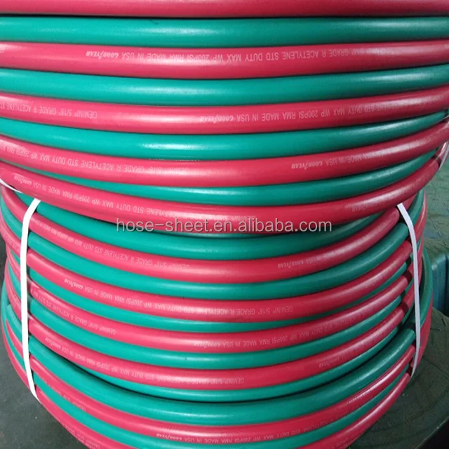 Rubber Oxygen And Acetylene Hose 8mm*17mm Red Epdm Pipe 10mm*18mm 100m ...