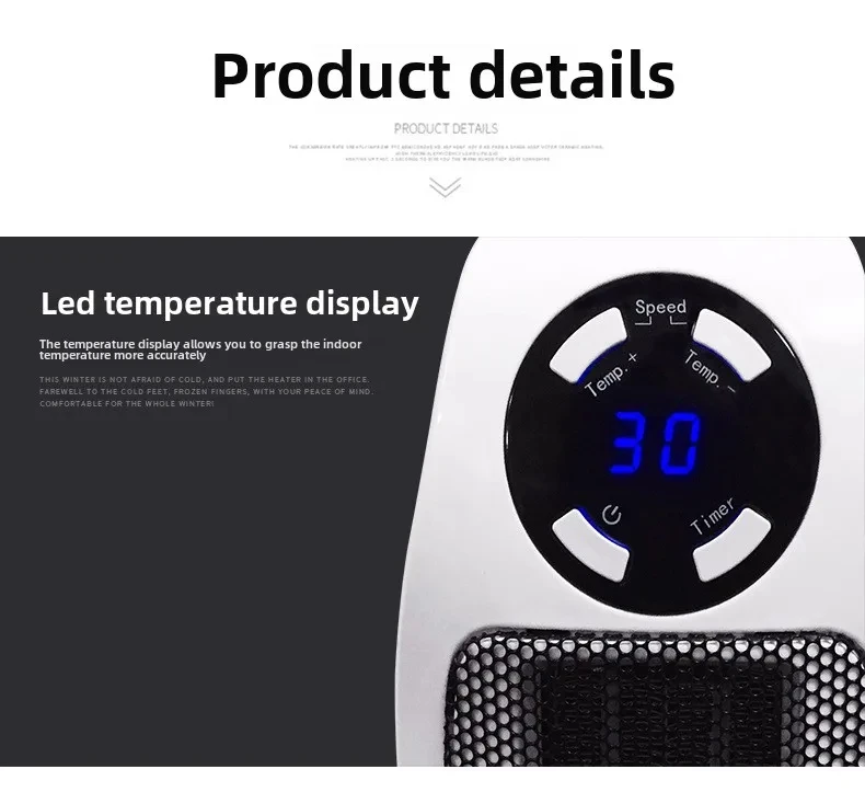 Portable Electric Mini Radiator Warmer Machine Plug-in Wall Design ...