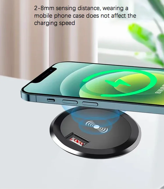 Fast Charge Mountable under Desk Wireless Charger for Office
