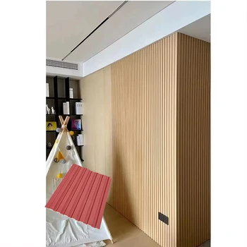 Bamboo Composite Cladding Fluted Slat Wall Board Mdf Wave Pattern Wall ...
