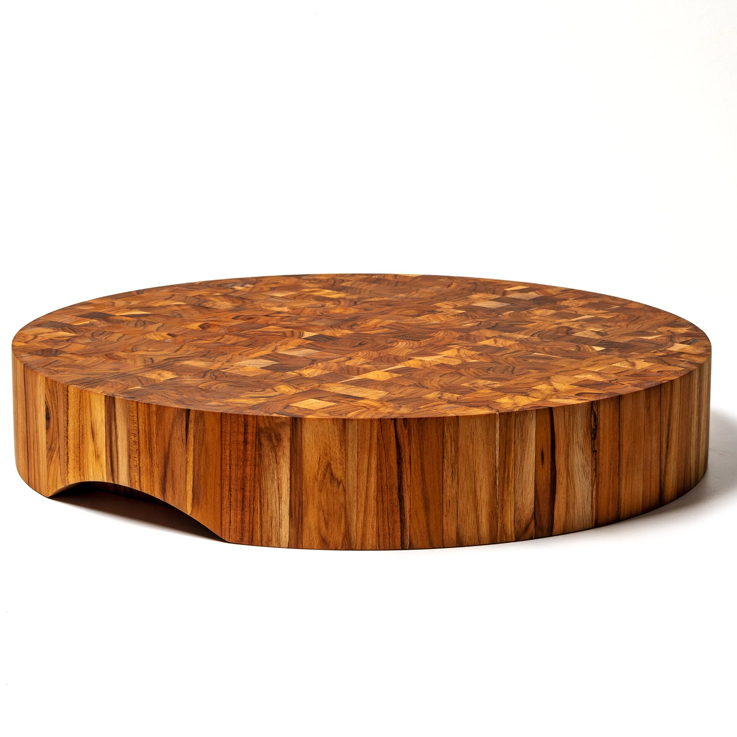 Extra Large Round End Grain Butcher Block Cutting Board