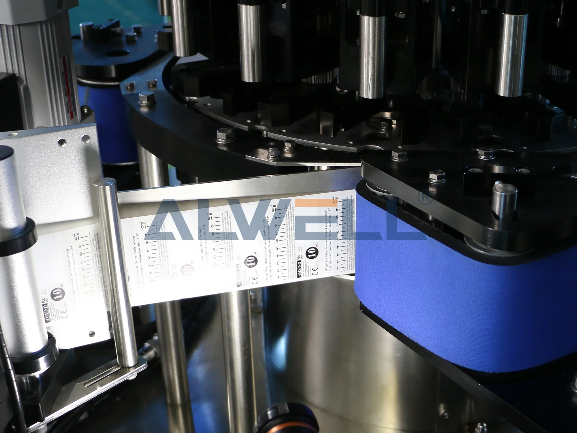 Rotary PFS Syringe Plunger Rodding & Labeling Machine