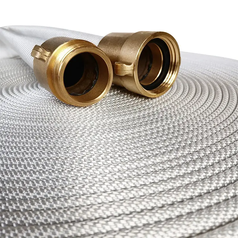 Single Jacket Fire Fighting Hose With Nst Npt Brass Fire Coupling ...
