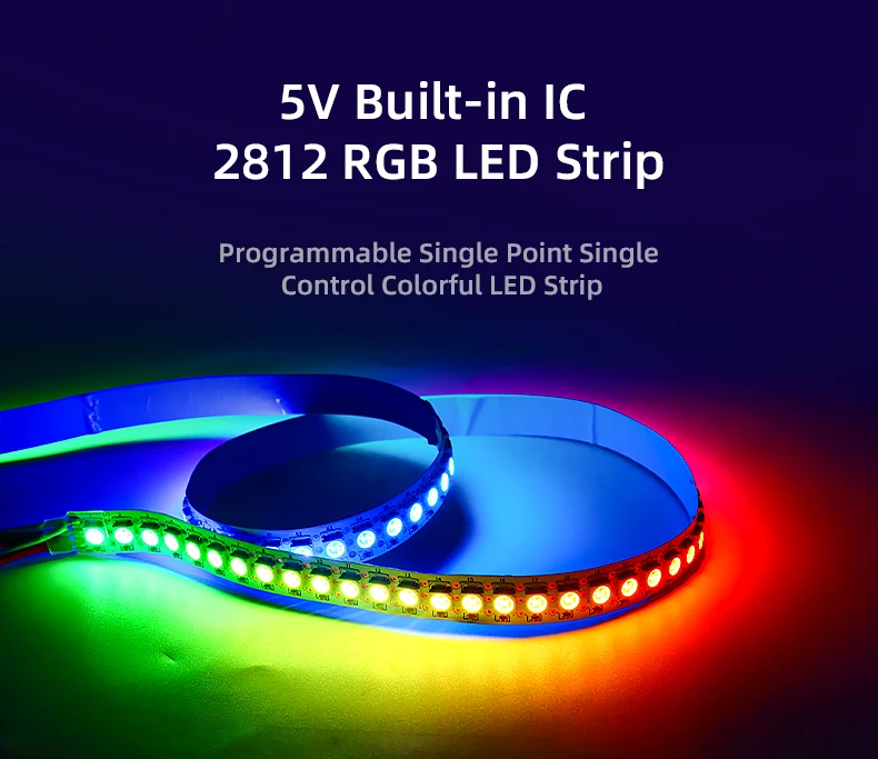 Dream Color Ws2812 Pixel Strip DC5V 30 60 144 Leds Pixel RGB Lighting ...