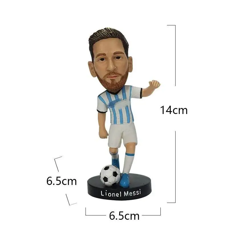 Custom Resin Crafts Bobblehead Doll Figurines Soccer Football Player ...