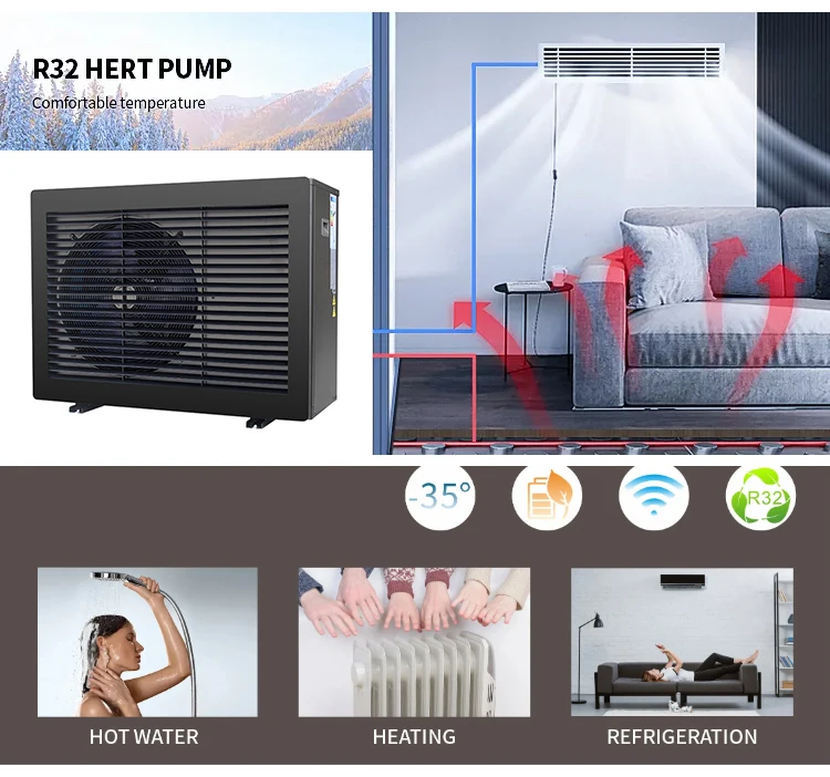 Ce 10kw Water To Water Heta Pump Solar Water Heater 300 Gallon Air To ...