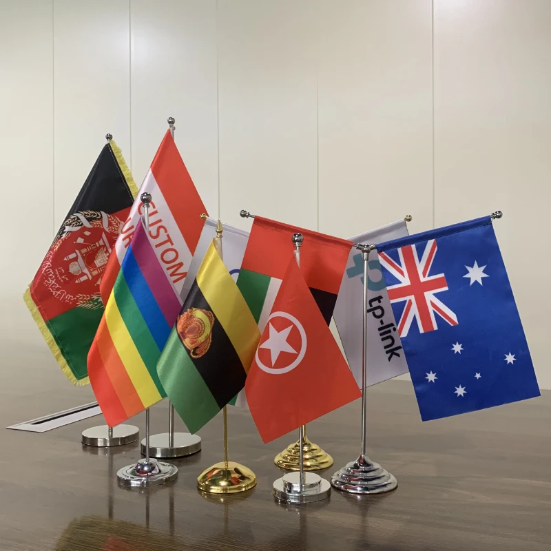 24 Countries Deluxe Desk Flags Set 3inch by 5inch Miniature American US ...