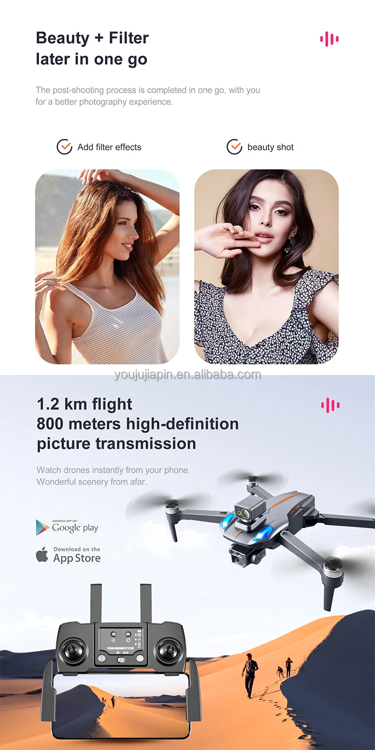 Profesional Drones K911 Max 8k Dual Camera Gps Tracking Drone 5g Wifi Rc Obstacle 1200m Long ...