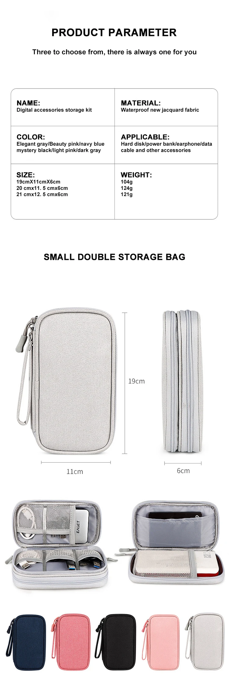 Waterproof Electronics Organizer Bag - Perfect for Travel