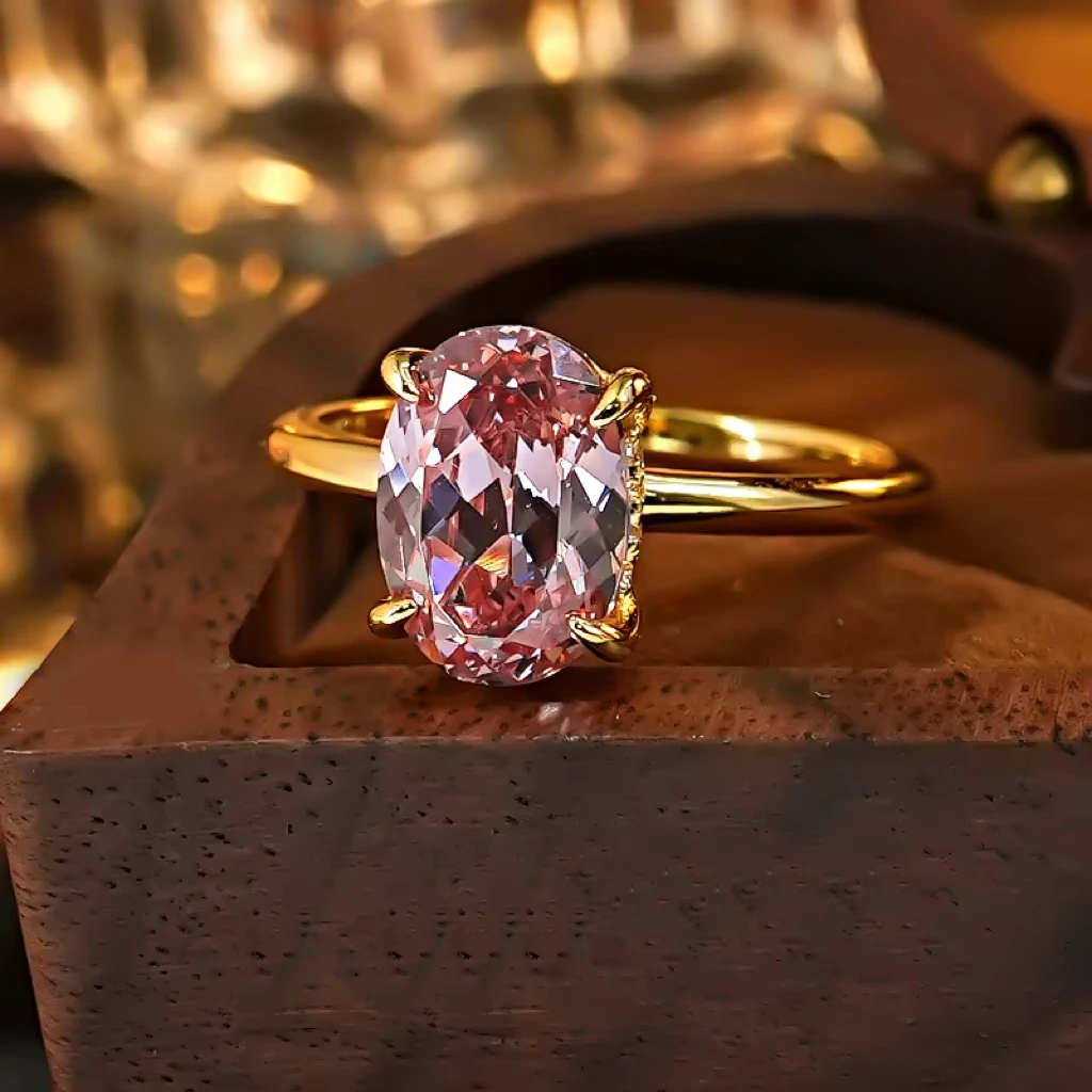 Fantasy Powder Tourmaline Ring 18K Gold Minimalist Ins Style Trendy ...