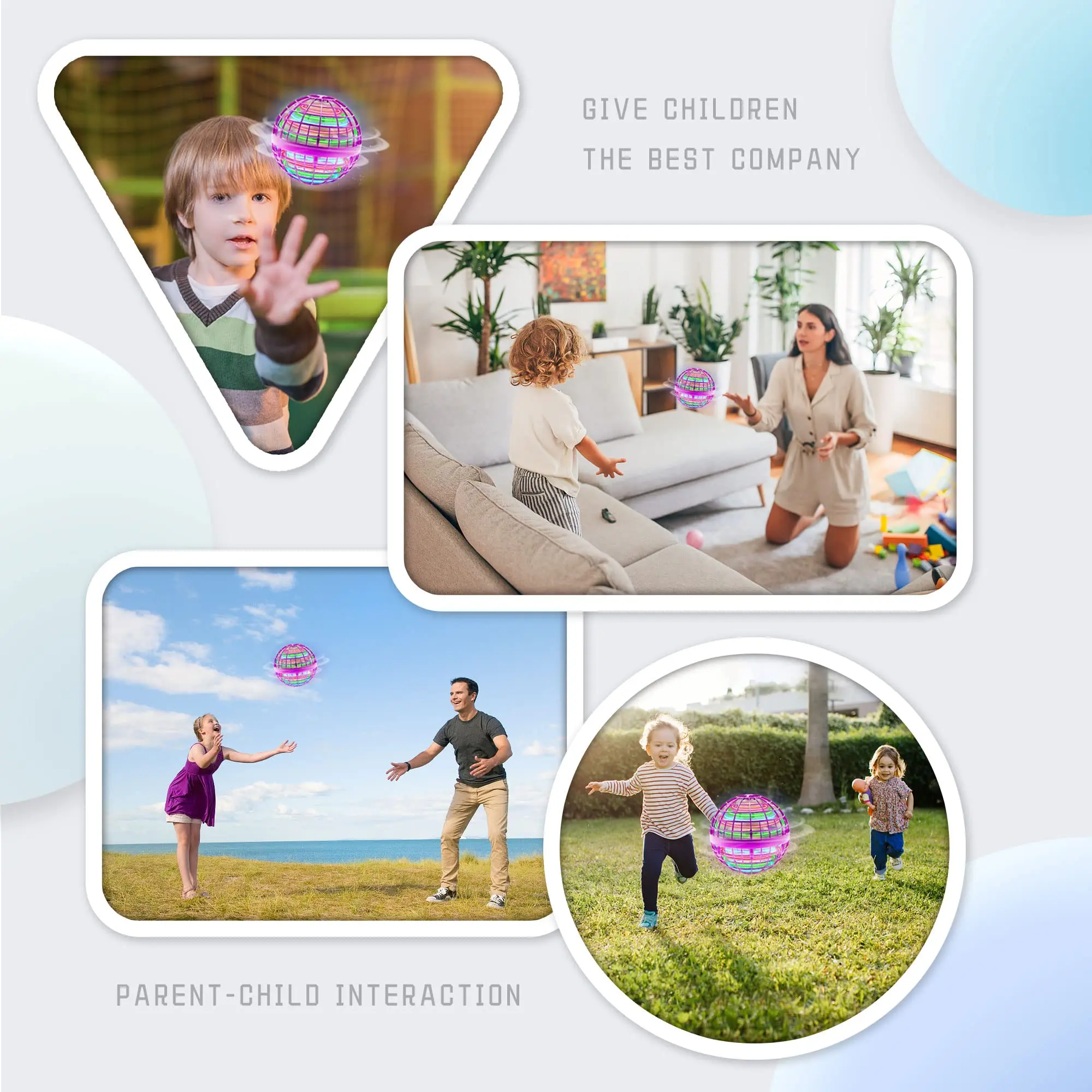 Flying Ball Toy Globe 360 Rotating Hand Controlled Flying Orb Ball Toys ...