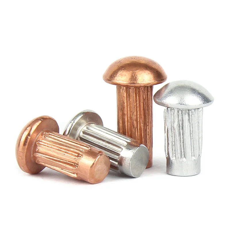 M2 M2.5 M3 M4 Brass Rivets Aluminum Round Head Knurled Shank Solid ...
