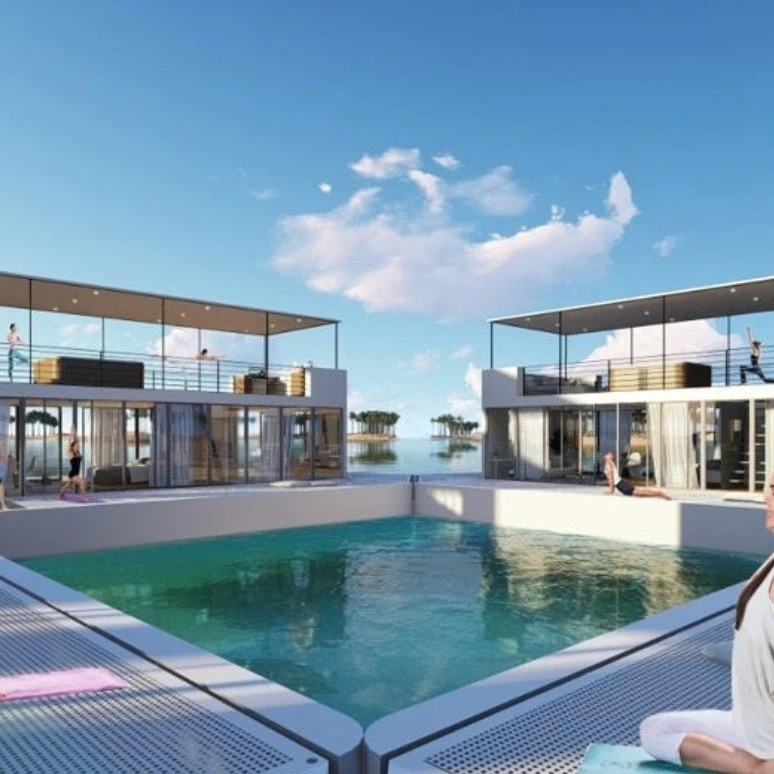 Luxury Floating Club Sea Houseboat For Floating Hotel Floating Villa ...