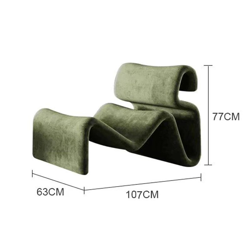 Runxi Designer Abstract Lines Fold and Etcetera Bend Bendy Lounge Chair ...