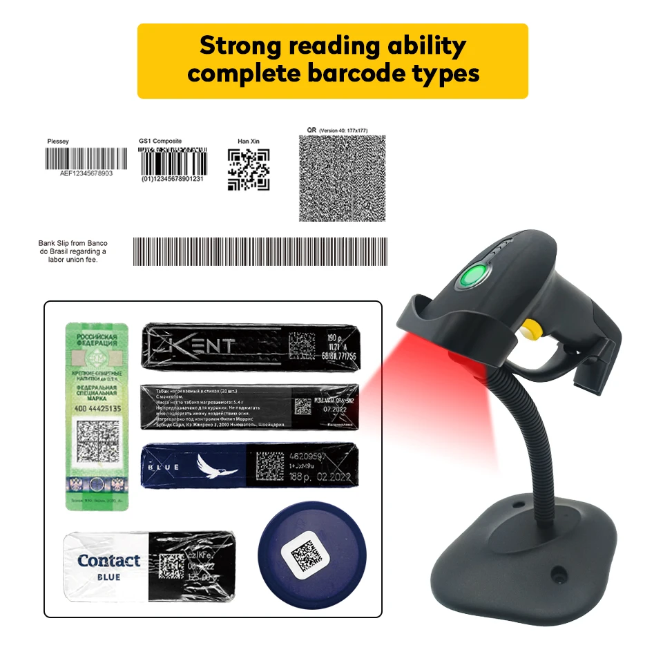 JR 1D 2D Bluetooth Barcode Scanner - Reliable and Affordable