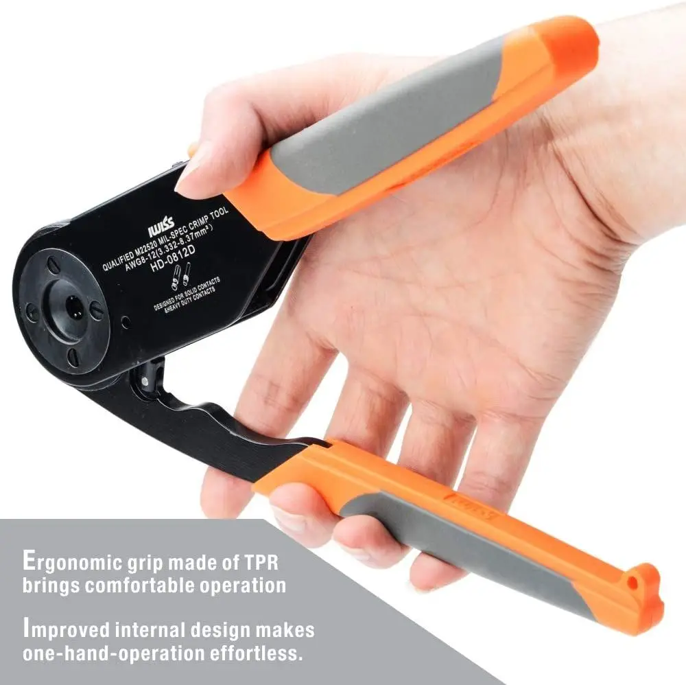IWSS HD-0812D Indent Crimp Tool - Heavy Duty & Precision