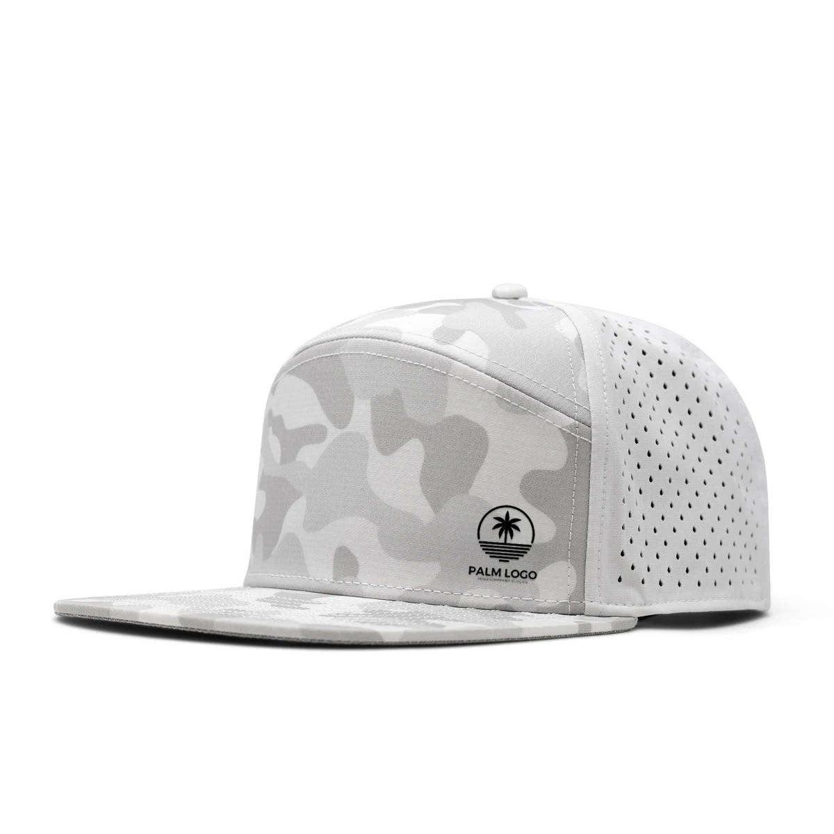 7 Panel Hat Waterproof - Snow Camo Snapback Hats for Men
