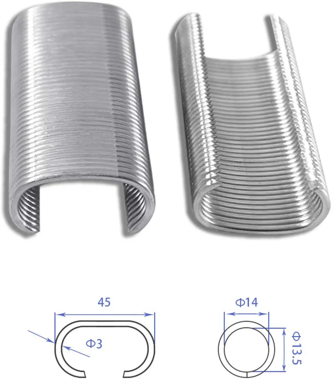 Galvanized CL50 Galfan Hog Ring Gabion Tacker C-rings