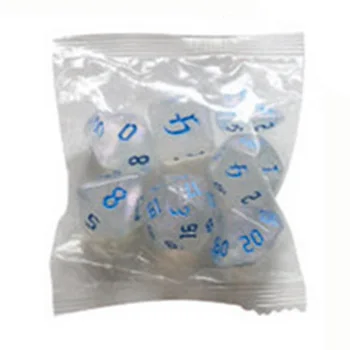 Custom Color Polyhedral Plastic Dice Engraved Shining Dice Set - Buy ...