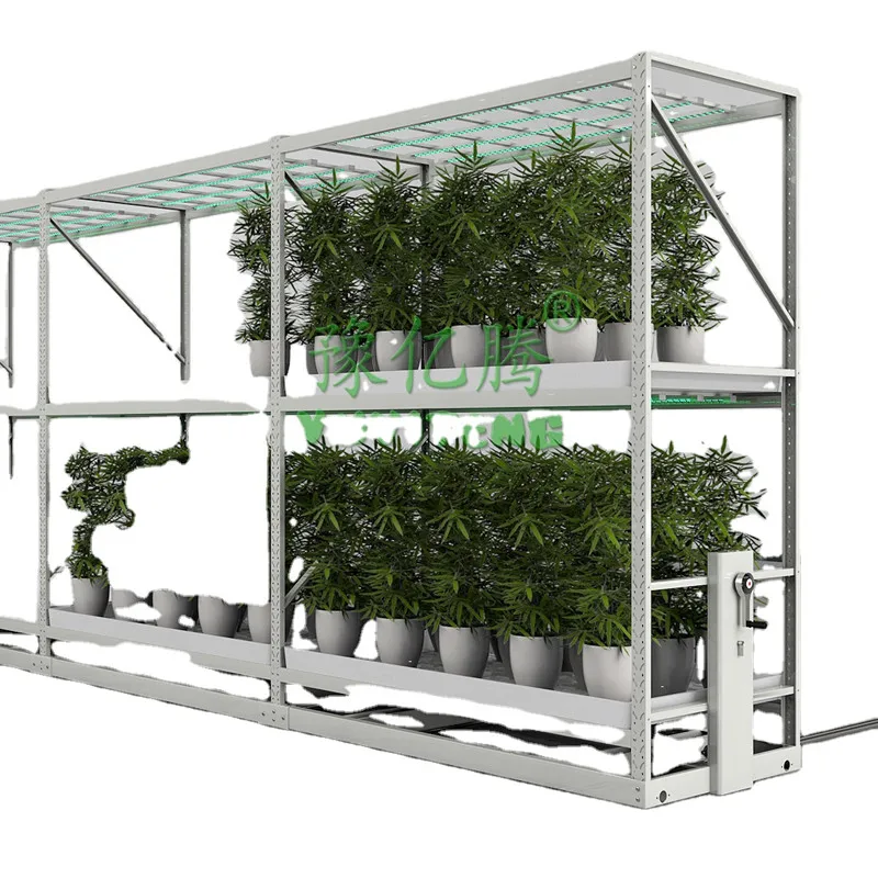 Movable Rolling Hydroponic Vertical Farming System Mobile Grow Rack ...