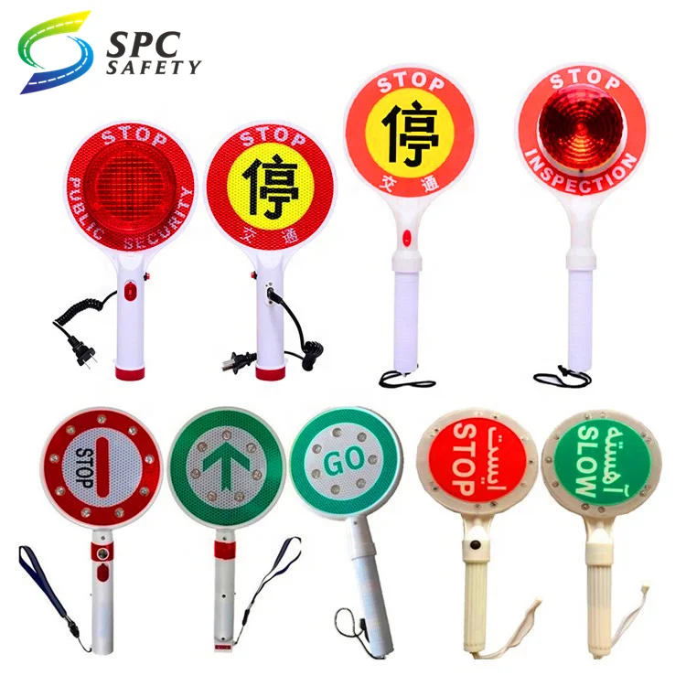 Public Security Crossing Guard Inspection Hand Held Led Traffic ...