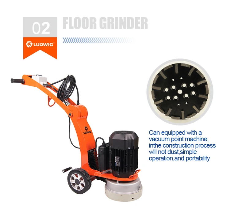 250mm Diameter Electric Floor Grinder Machine - High Efficiency