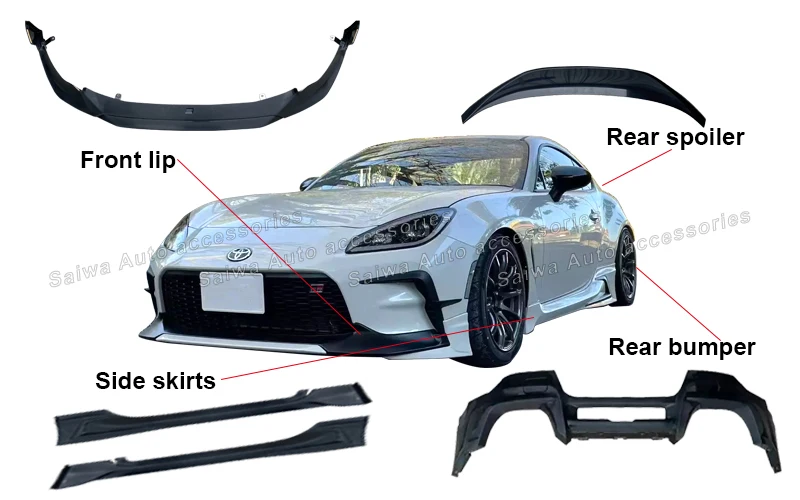 Car Body Kits For Toyota Gr86/subaru Brz Trd Style Front/rear Bumper Lip Separator Side Skirt ...