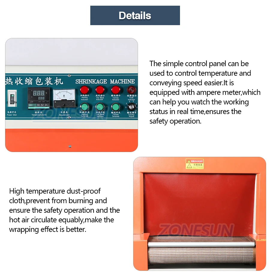 ZONESUN ZS-BSP4525 Bottle Tunnel Heat Automatic Chamber Carton Shrink ...