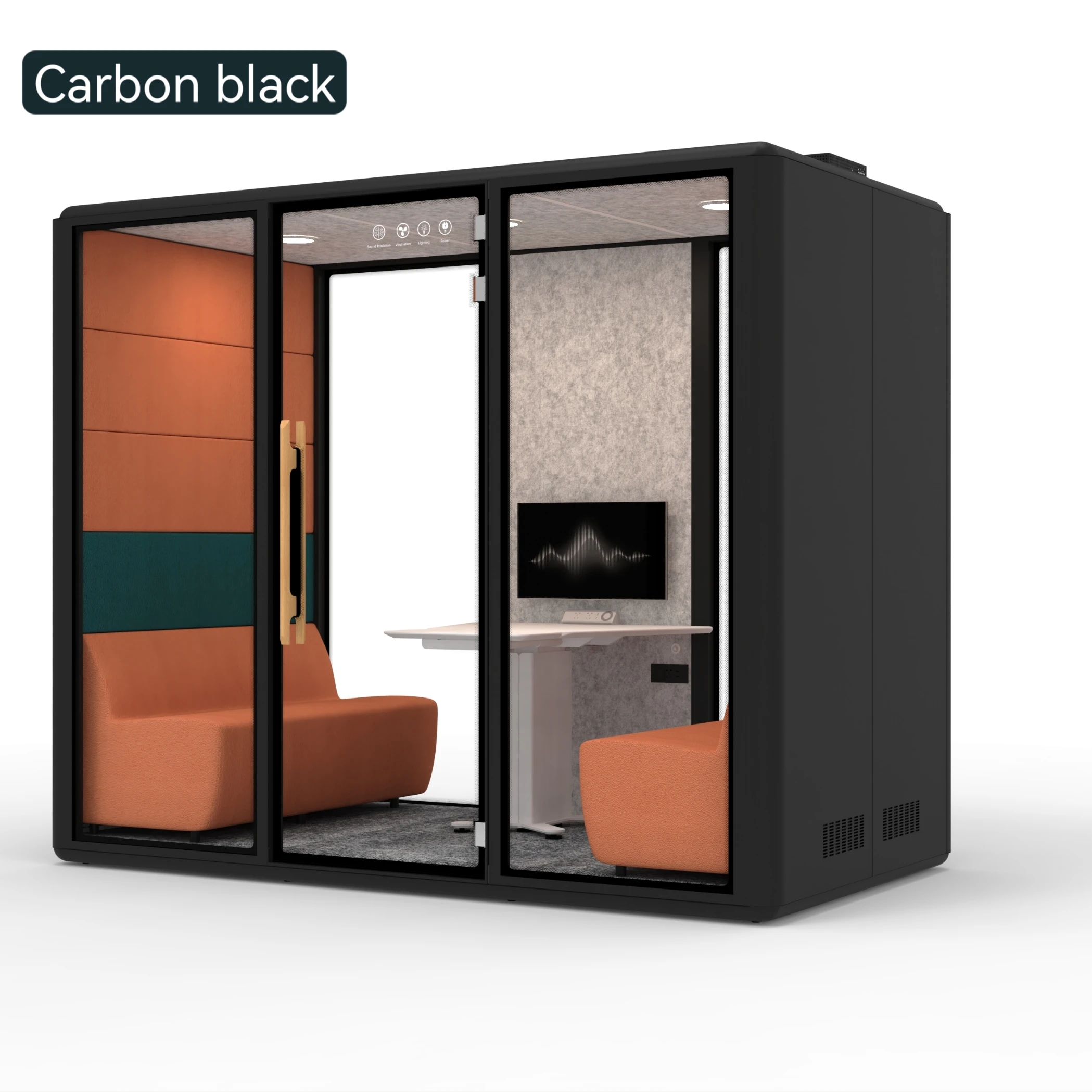 Modern Steel Frame Office Soundproof Conference Pod with Noise ...