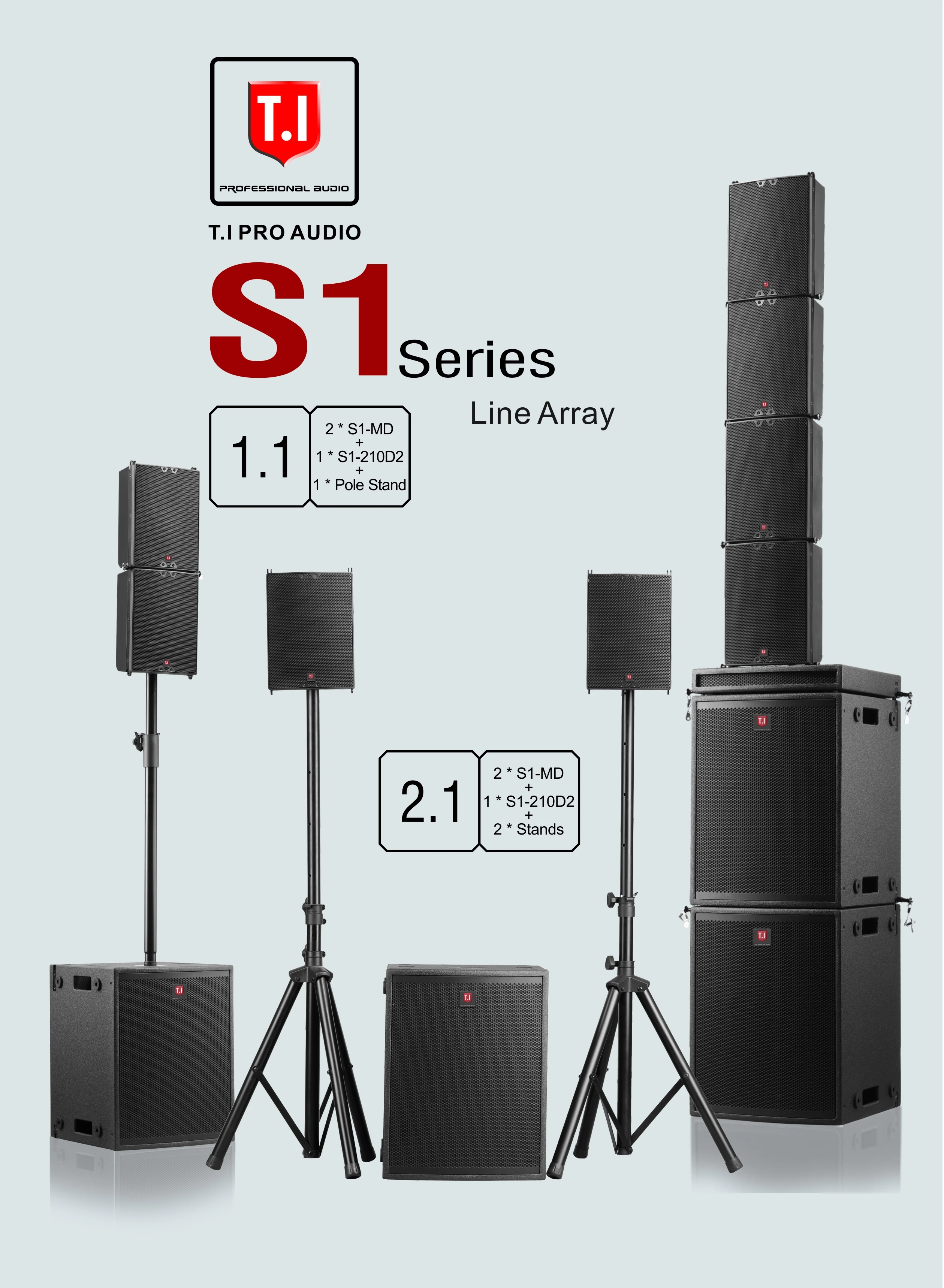 Ultra-compact Line Array System - Mini Active Speakers