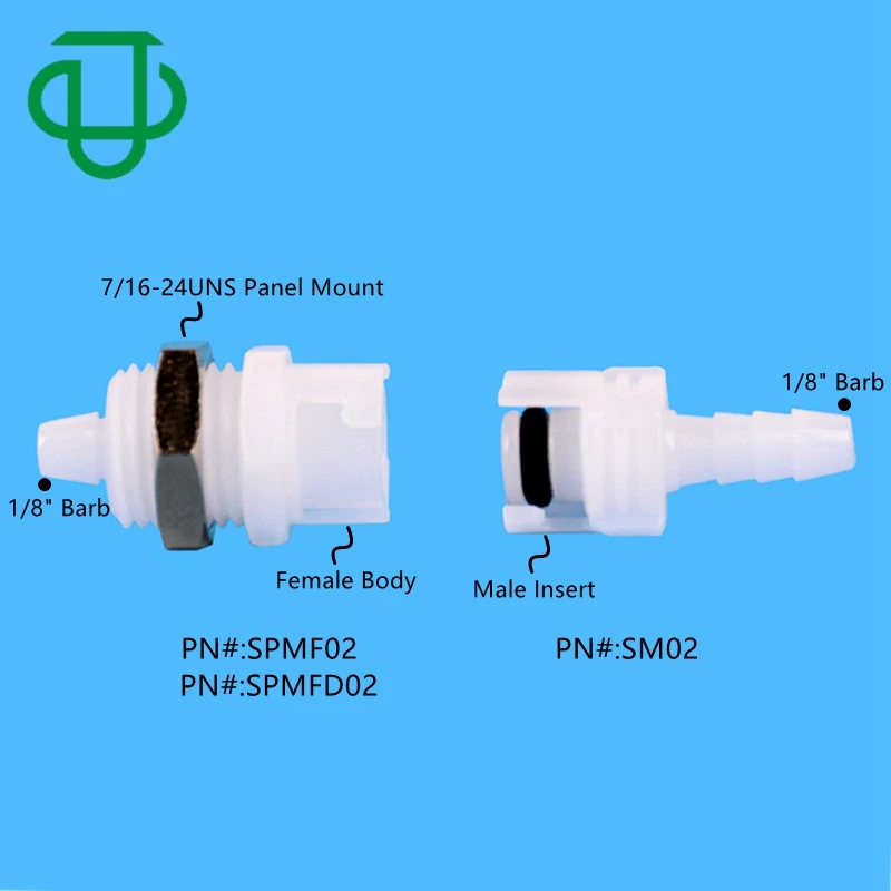 CPC SMC Quick Connector White POM 1/16 1/8 Inch Hose Barb