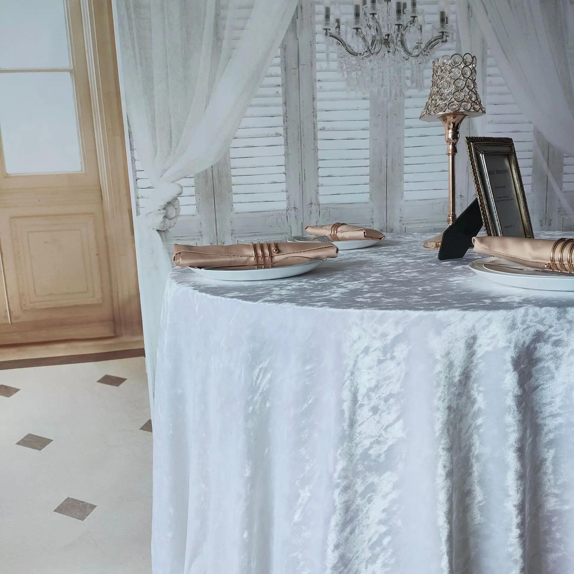 Round Velvet Tablecloths Wedding Luxury 120 Round Tablecloth Polyester ...