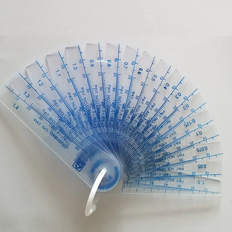 High Quality Transparent Filler Gauge Plastic Feeler Gauge Thickness ...