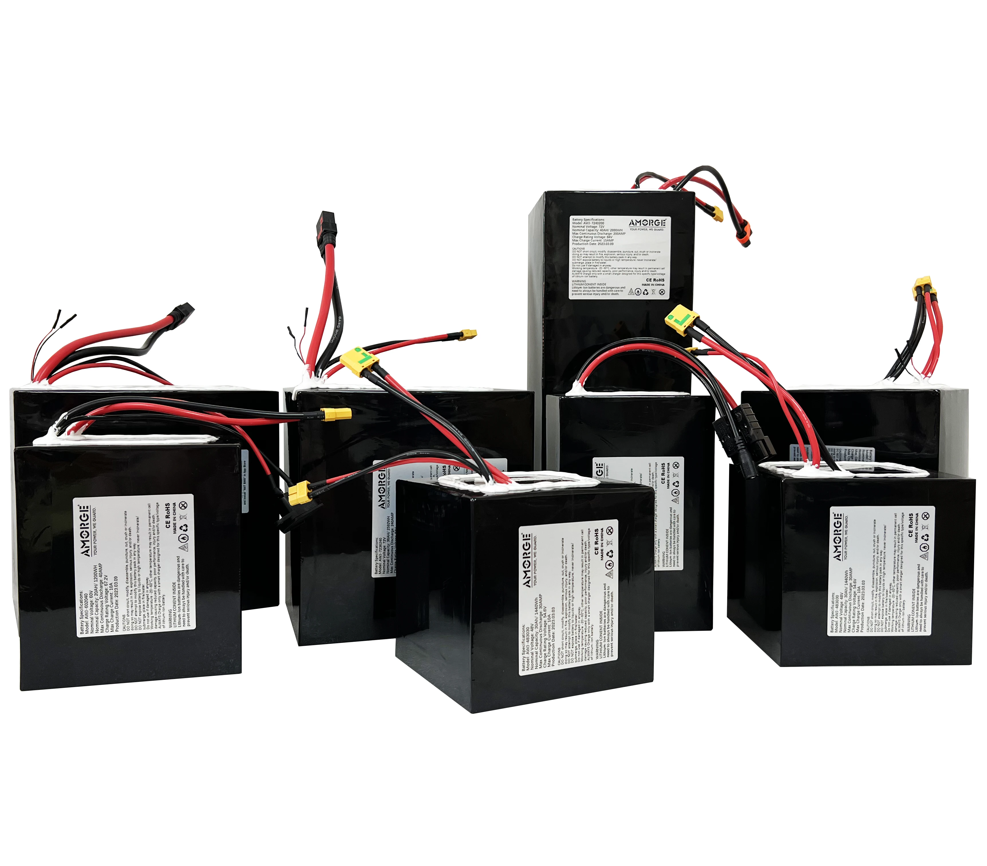 Amorge Custom 72v 40ah 200a Battery Pack With Charge Indicator - Buy ...