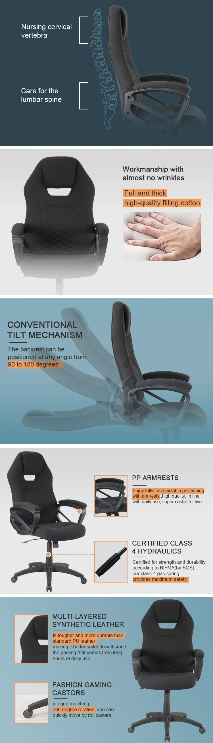 Judor Explosive Latest Adjustable Gaming Office Chair Racing Chair ...