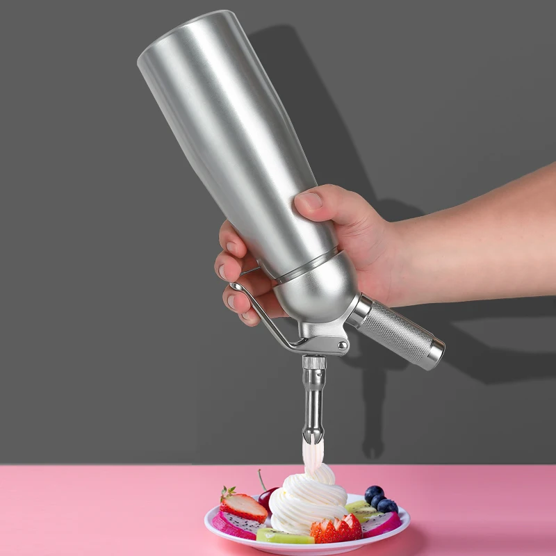Portable Plastic Nozzles 500ml Aluminium Whipped Cream Dispenser ...