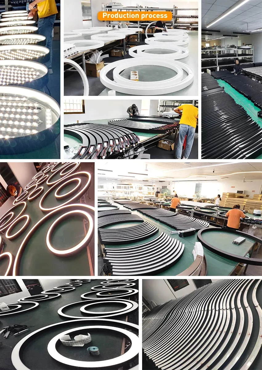 Curved Profile Led Linear Light System Linkable Surface Mounted Pendant ...