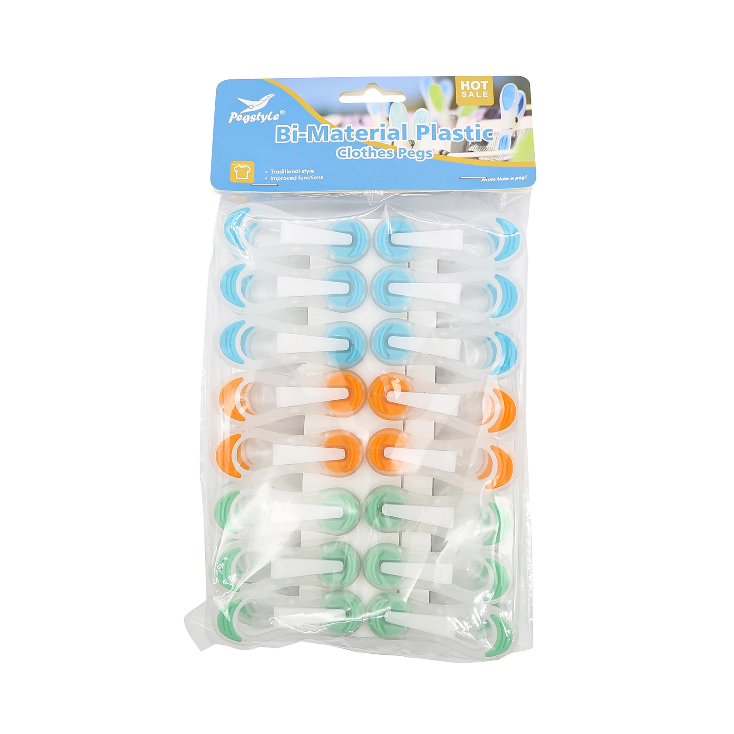 18pcs/bag Plastic Clothes Clip 7.0cm Colored Clothespins Heavy Duty ...
