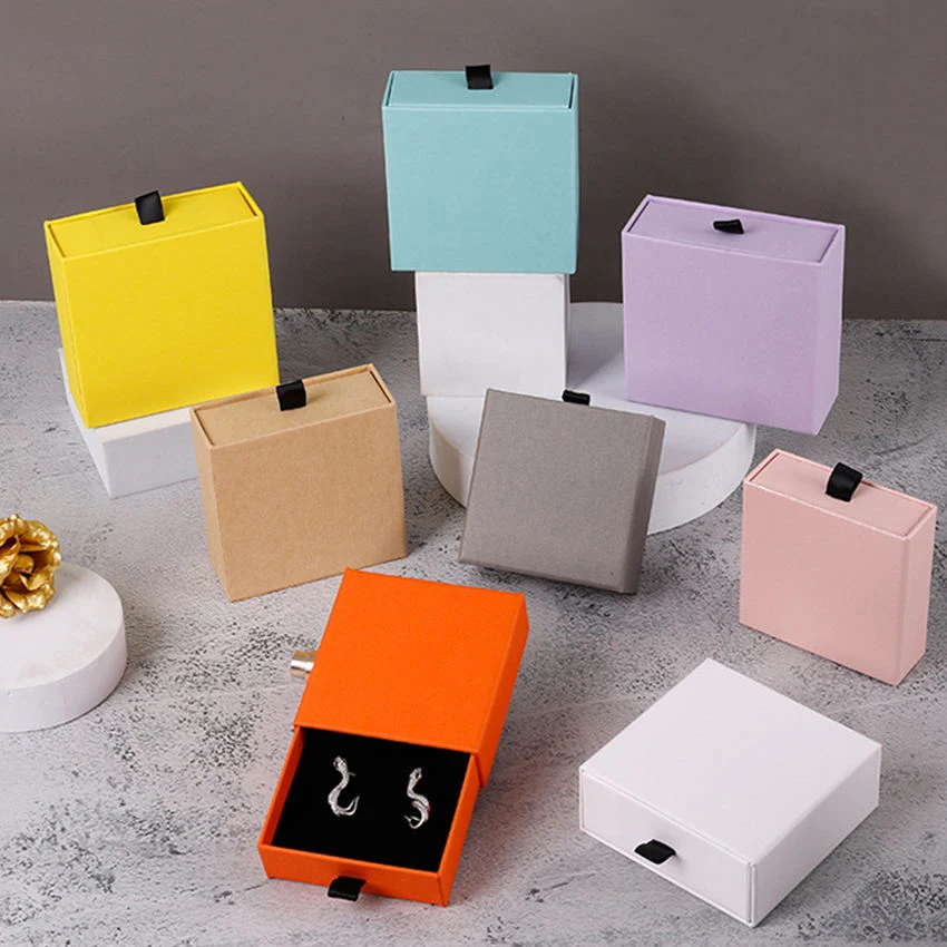 Wholesale Slide Paper Box Packaging Nail Custom Logo Jewelry Pink ...