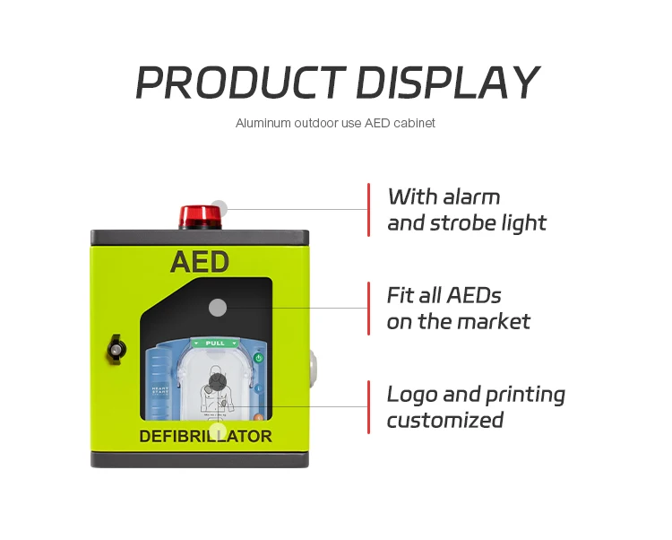 WAP Lightweight Waterproof Wall Mount Aluminum Outdoor Aed Storage ...