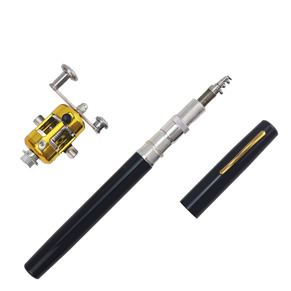 Telescopic Pen Fishing Rod Mini Ultralight Portable Pocket Aluminum Pen ...
