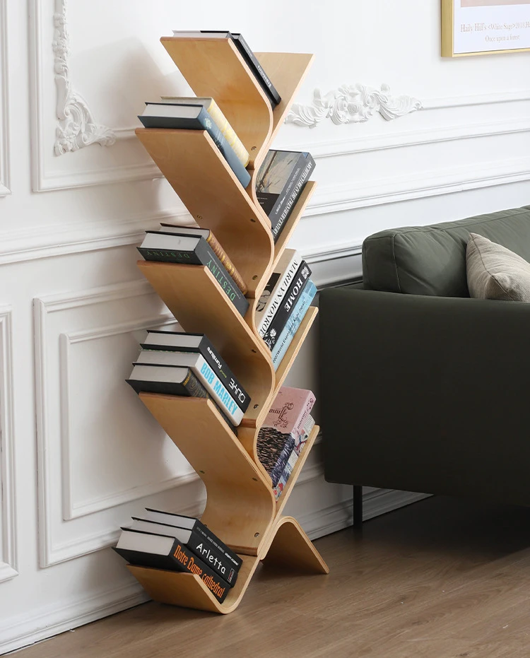 Tree Bookshelf Vertical Bookshelf Book Storage Organizer Floor Standing ...
