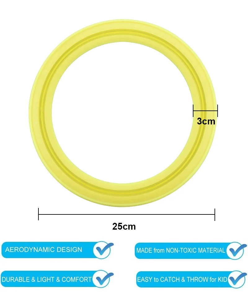 Flying Disc for Kids Adults Flying Ring Beach Backyard Sports Play Soft ...