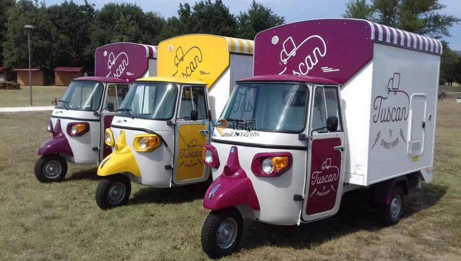 Electric Moto Tricycle Motorized Food Cart 3 Wheel Corn Food Truck ...