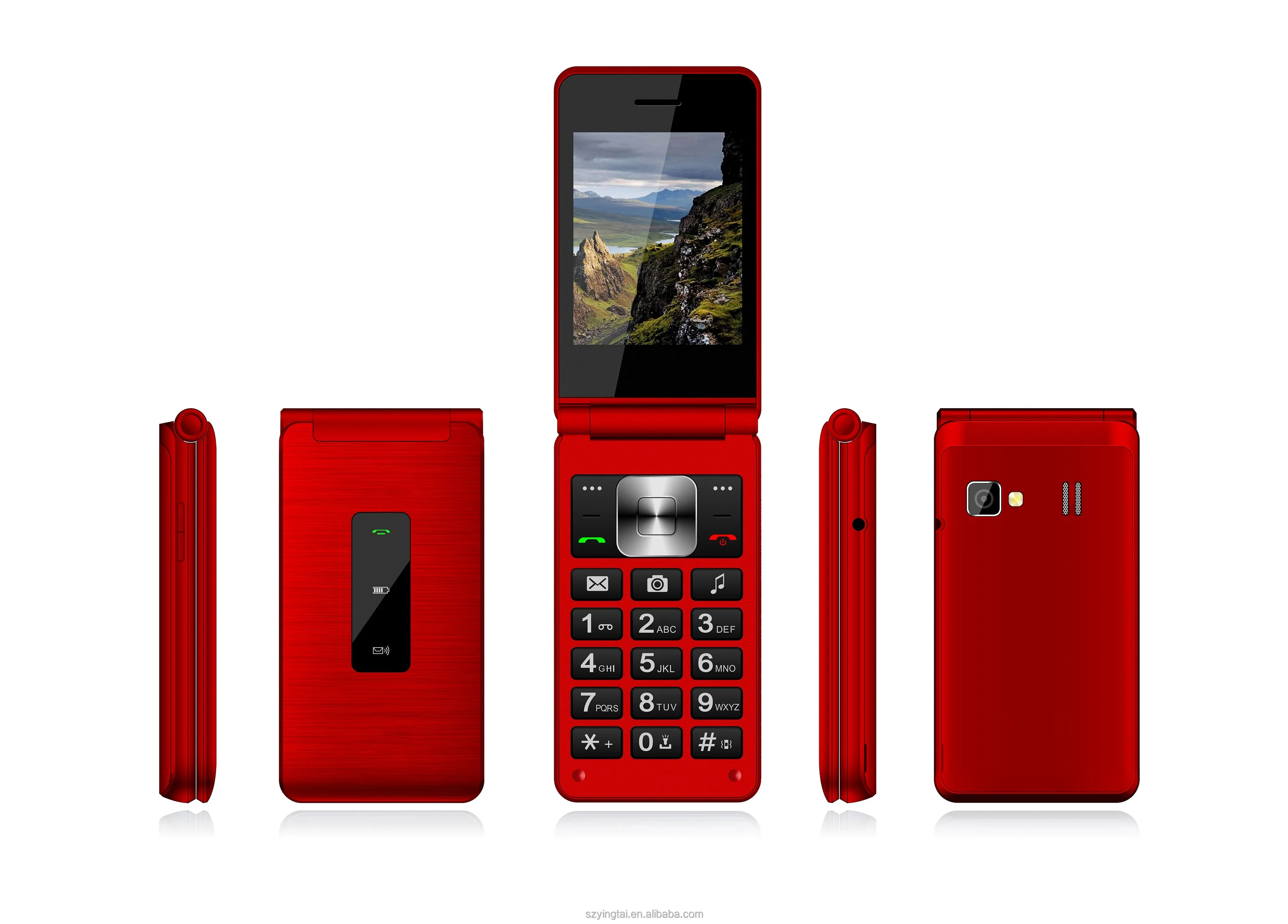 Classic Type Single 2.8 Inch Screen Clamshell Phone Quad Band Dual Sim ...