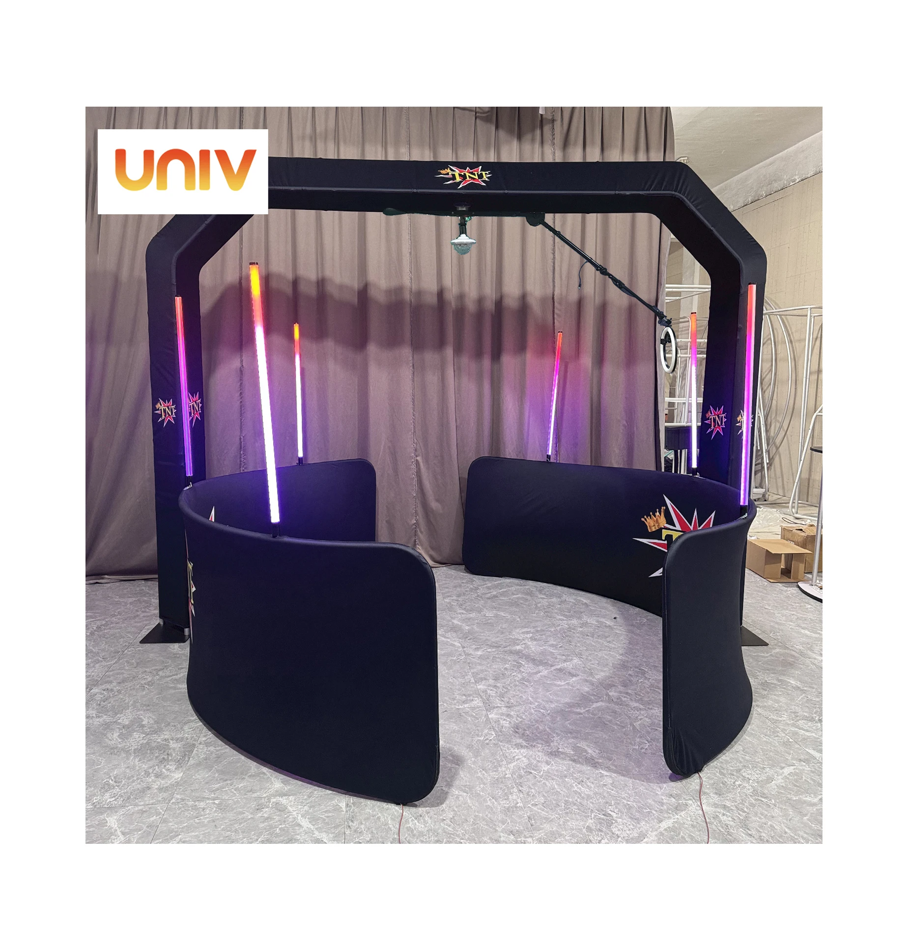 Overhead 360 Automatic Photo Booth Enclosure Backdrop Selfie Camera Top ...