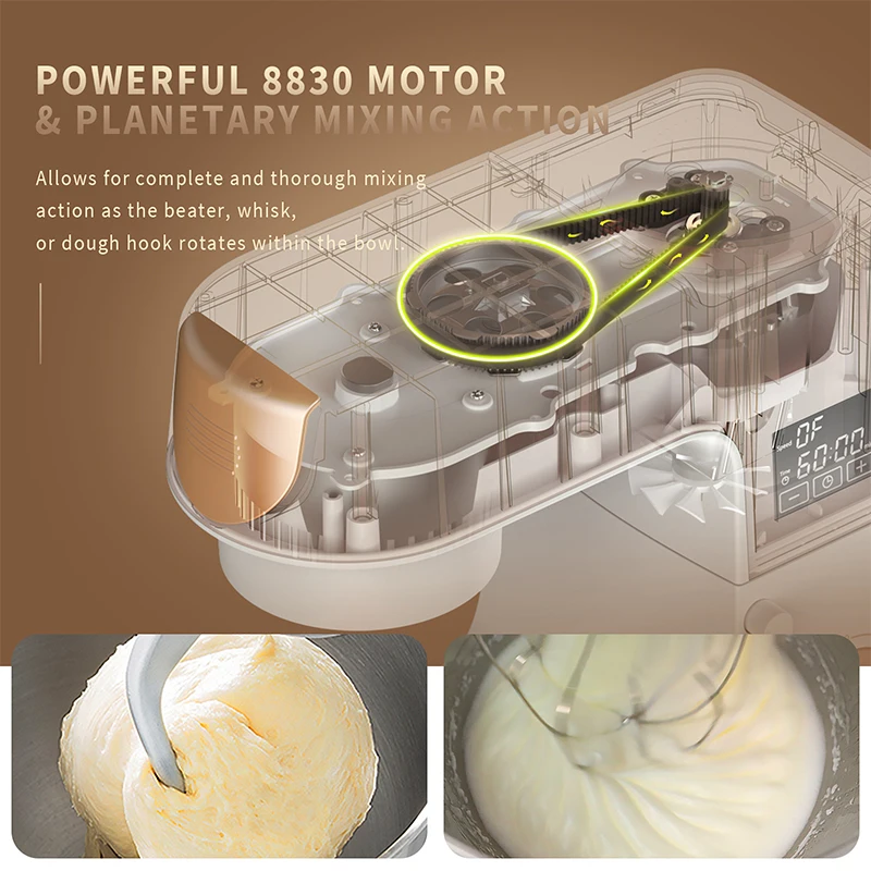 Wholesale Mixer Bantuan Dapur 1500w Batedeira De Bolo 5.5L French Bread ...