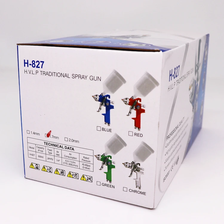 H827 Hvlp Spay Gun Painting 827 H827 Professional Paint Painting Coating Air Pneumatic Spray Gun ...