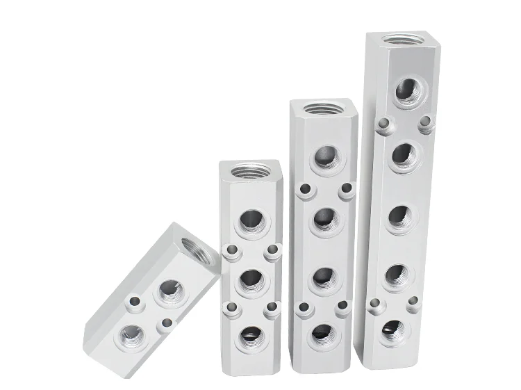 Large Flow Aluminum Air Manifolds Row Straight Through Multi-pipeline ...