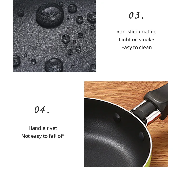 Factory Price Cookware 12/14/16 Cm Multi-color Frypan Non Stick Mini ...